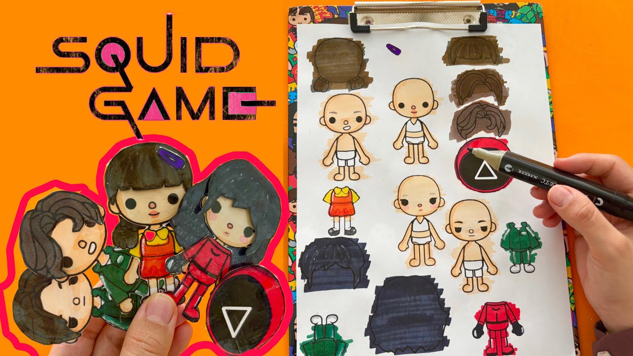 How to make Squid Game x Toca Boca Sticker Chracter ? Sticker Oyun ...