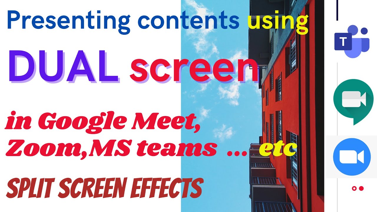 Dual screen in google meet | How to split google meet presentation ...