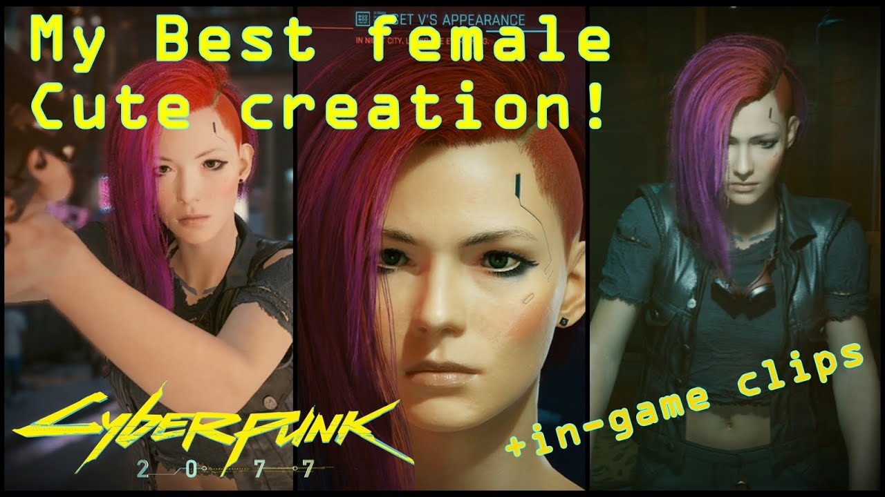 My best female cute character customization for Cyberpunk 2077 + in ...