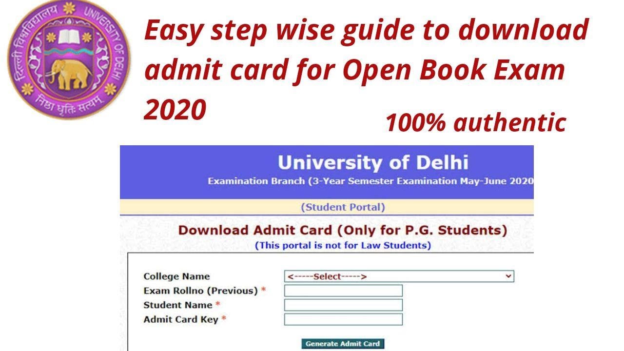 How to download DU admit card for exam 2020|Exam update|DU exam news|# ...