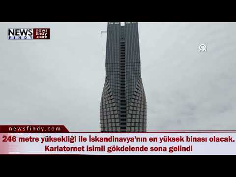 246 metre yüksekliği ile İskandinavya'nın en yüksek binası Karlatornet isimli gökdelende sona geldi.