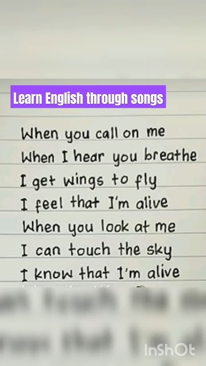 Learn English through songs /speak right #music #motivation - YouTube