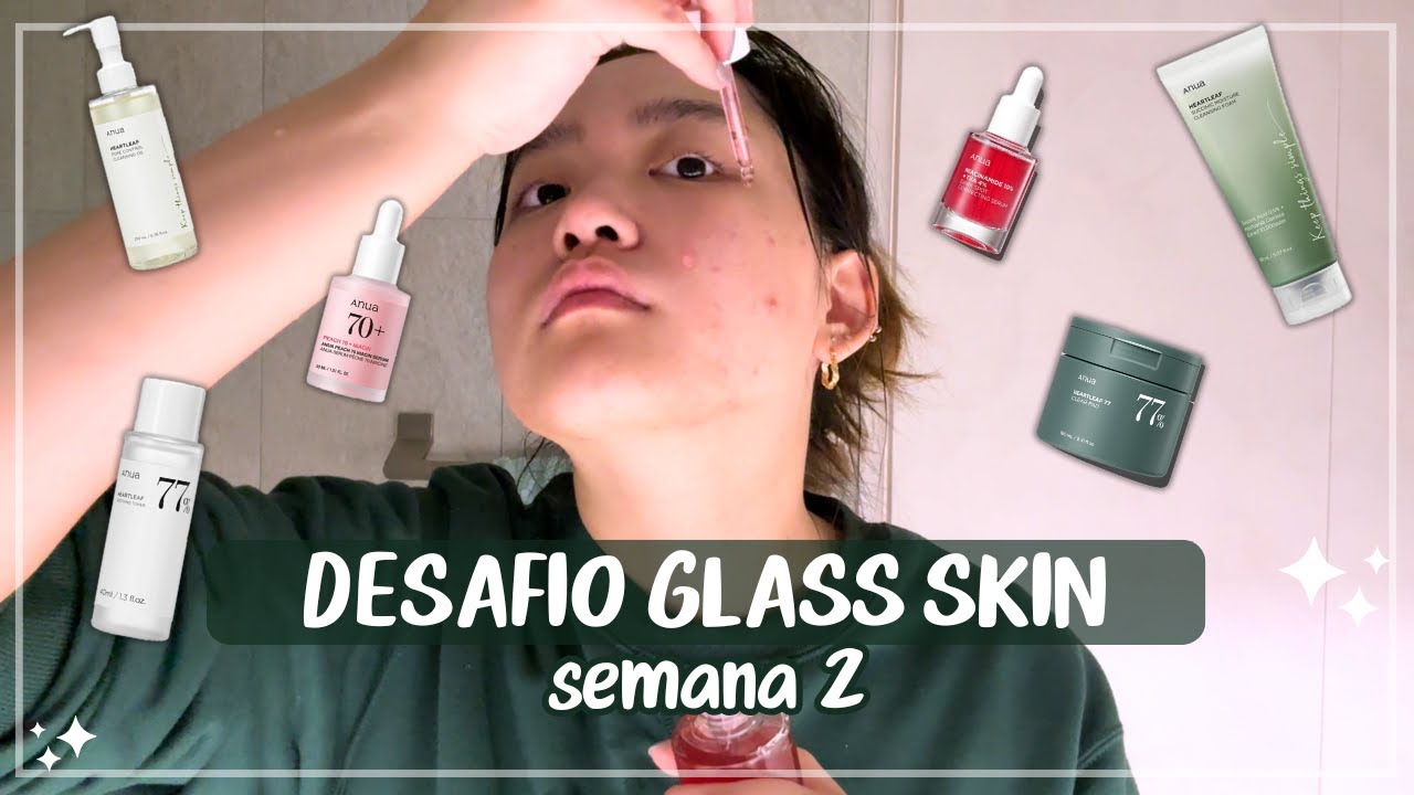 SEGUNDA SEMANA do desafio de GLASS SKIN de skincare coreano - YouTube