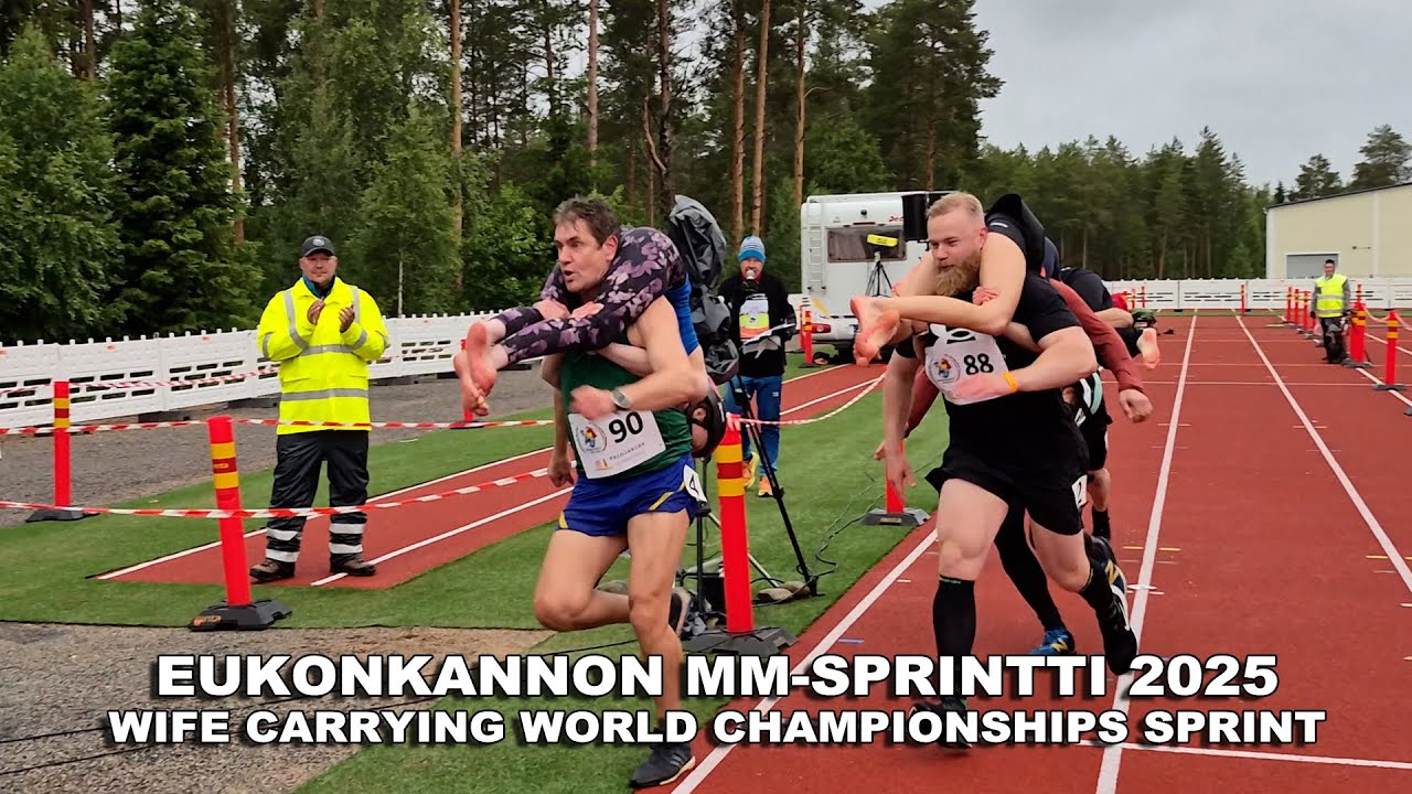 Eukonkannon MM-sprintti 2025 | Wife Carrying World Championships Sprint ...