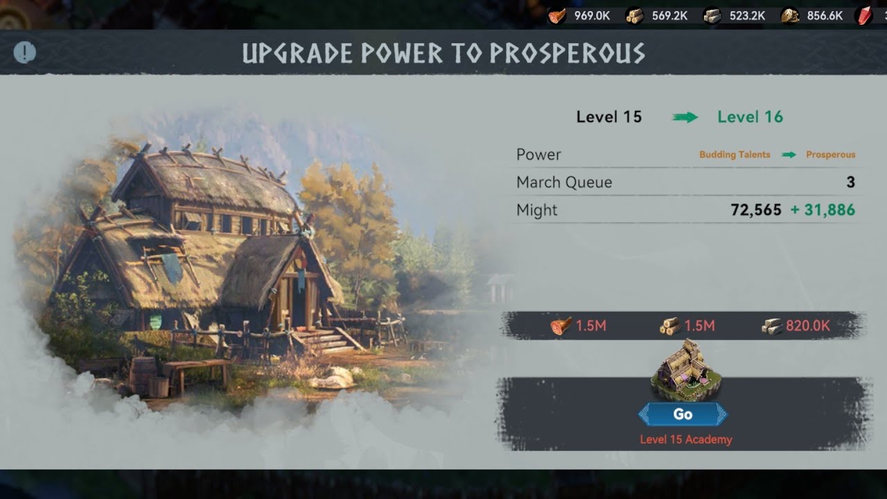 Buildings needed to upgrade before Chiefs Hall (7-15), also new GIFT ...