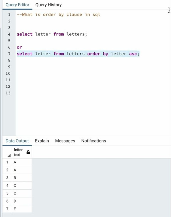 Sql query using order by clause #sql #beginner #postgresql - YouTube
