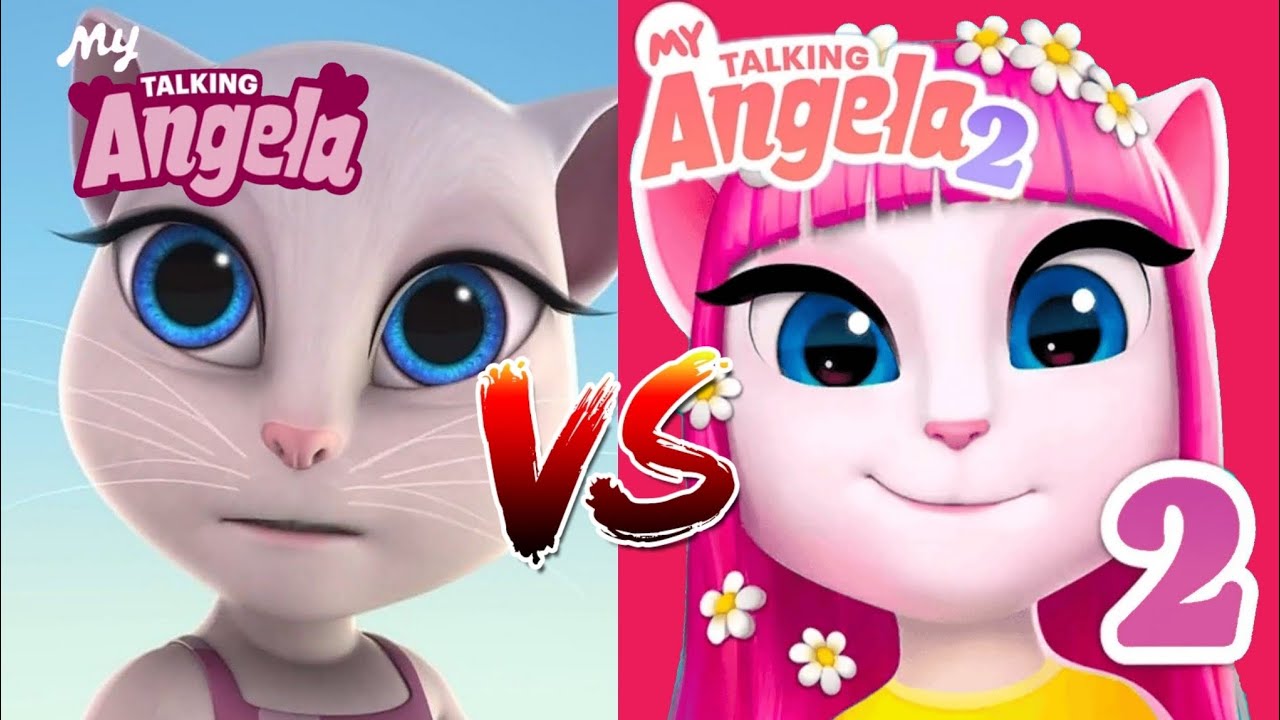 My Talking Angela VS My Talking Angela 2 ️New Gameplay #talkingangela # ...