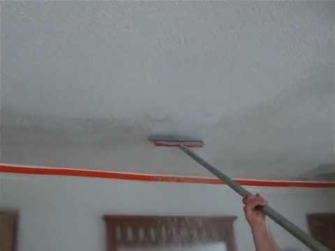 scraping old ceiling texture the easy way - YouTube