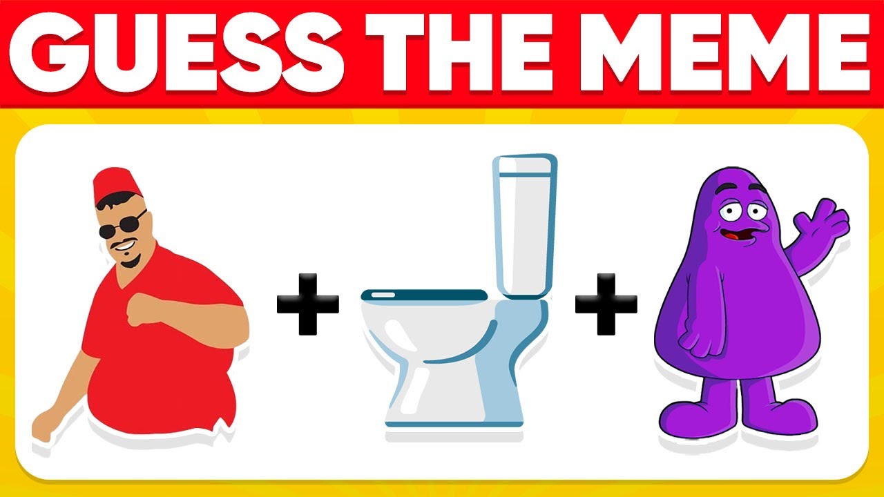 Guess Skibidi Toilet Meme By Emoji | Smurf Cat, Grimace Shake, MrBeast ...