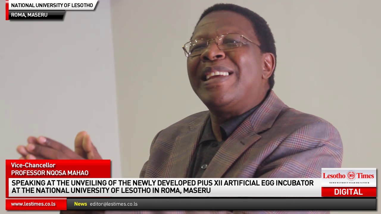 Professor Nqosa Mahao speaks at the launch of Pius XII Incubator (Part ...