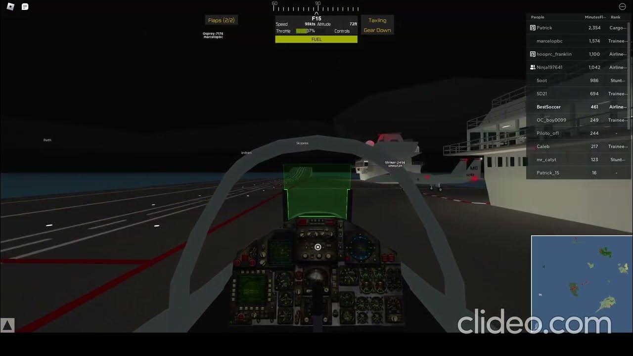First Person F-15 Landing On The Aircraft Carrier In Roblox PTFS - YouTube