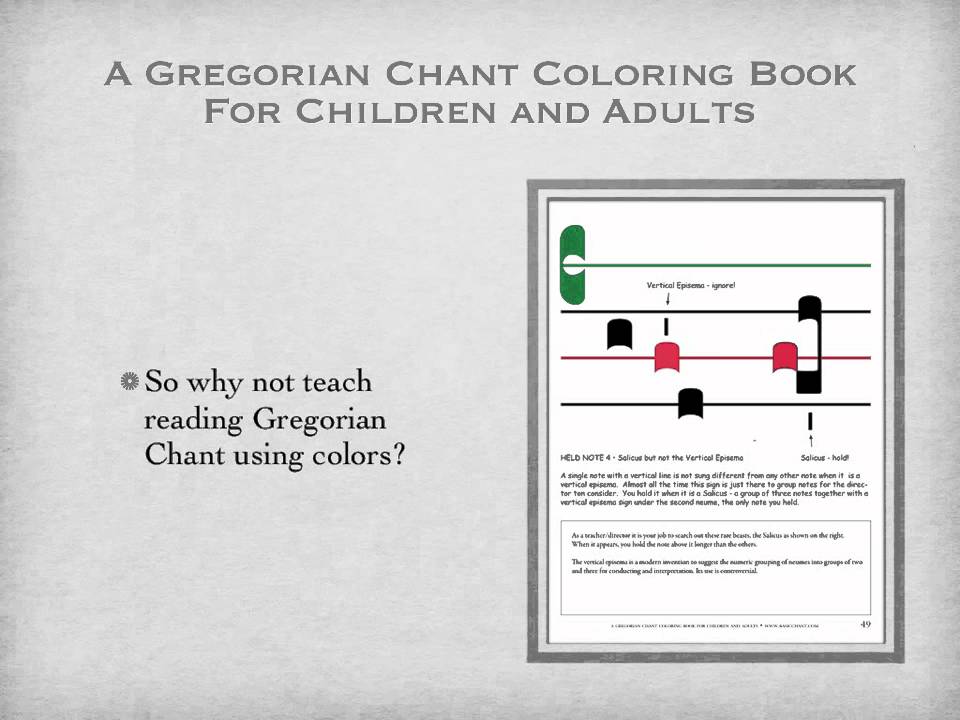Book View: A Gregorian Chant Coloring Book For Children And Adults ...