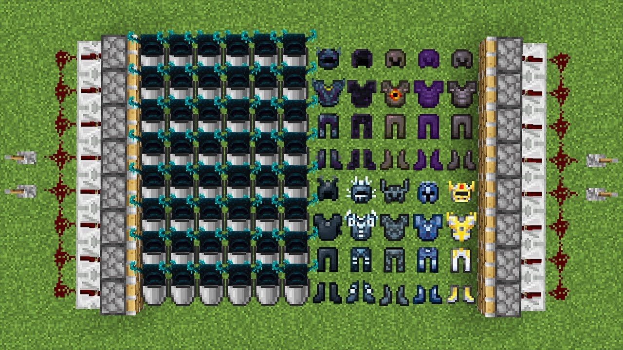 x300 BUCKET WARDEN and NEW all NETHERITE ARMOR minecraft combined - YouTube