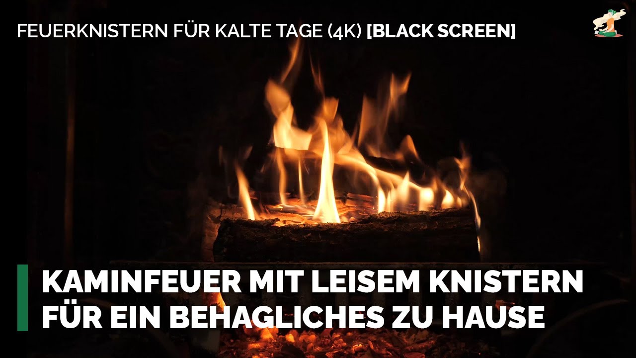 Kaminfeuer mit leisem Knistern für ein gemütliches zu Hause ...