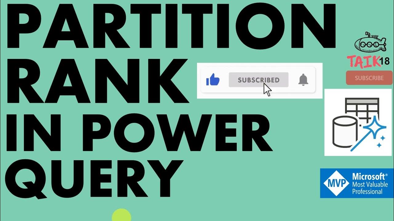 Partition Rank In Power BI Query by taik18 - YouTube