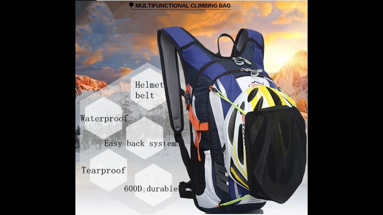 Outdoor Waterproof Cycling Backpack 20L Unisex Sports Riding - YouTube