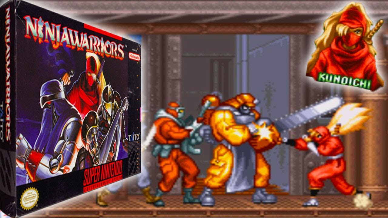 The Ninja Warriors (SNES) - Kunoichi Longplay - YouTube