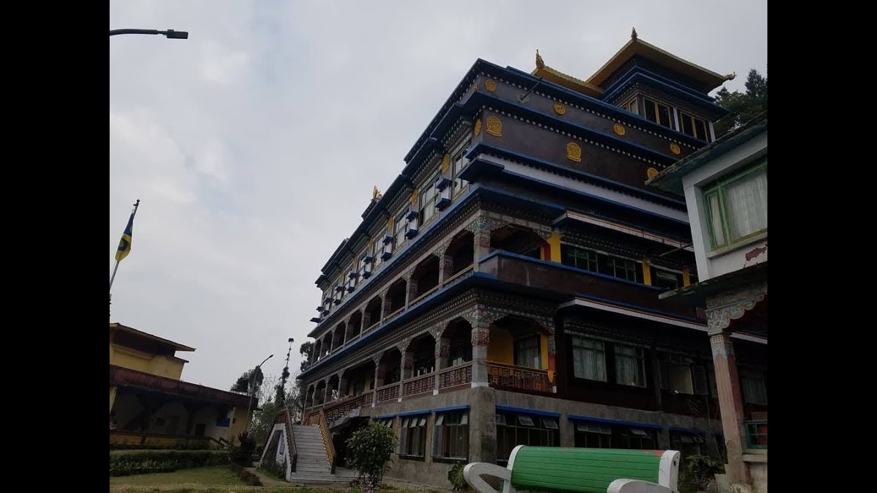 Morning view of Rumtek monastery - YouTube