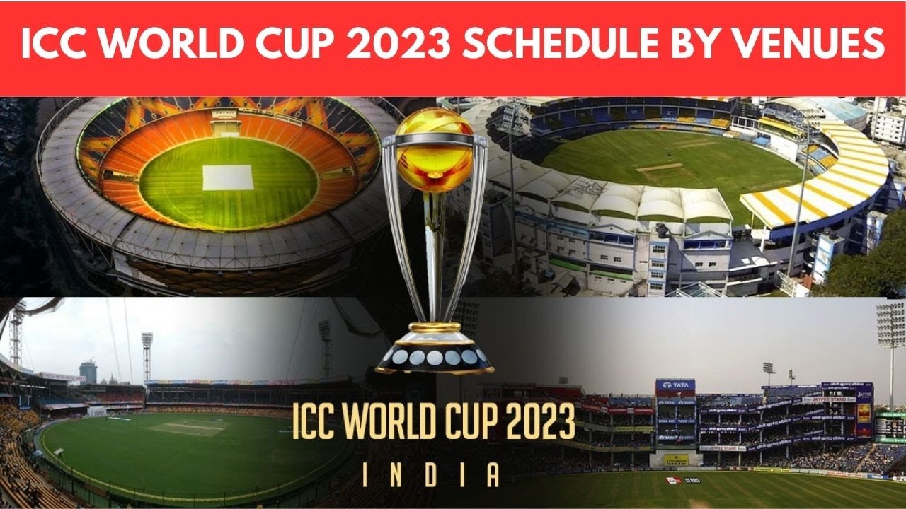 ICC World cup 2023 schedule by venues - YouTube