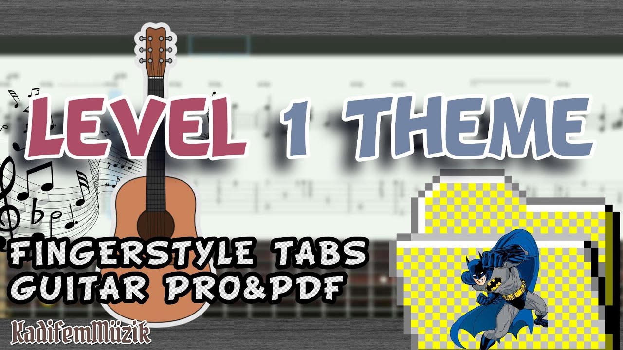 Batman (Nes) Level 1 Theme Easy Fingerstyle Guitar Tutorial Tabs - YouTube