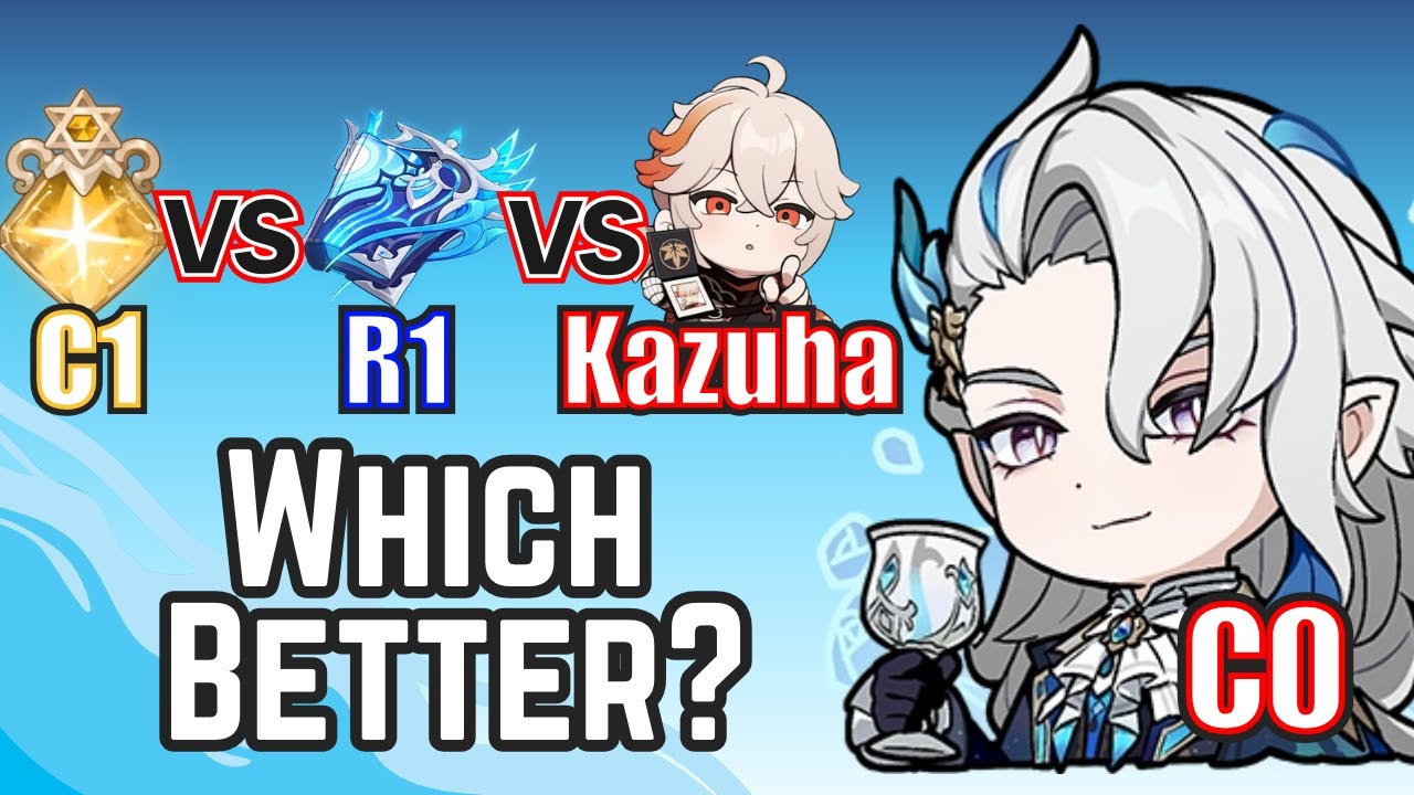 Best Pull for C0 Neuvillette?? C1 vs R1 vs Kazuha Full Comparison ...