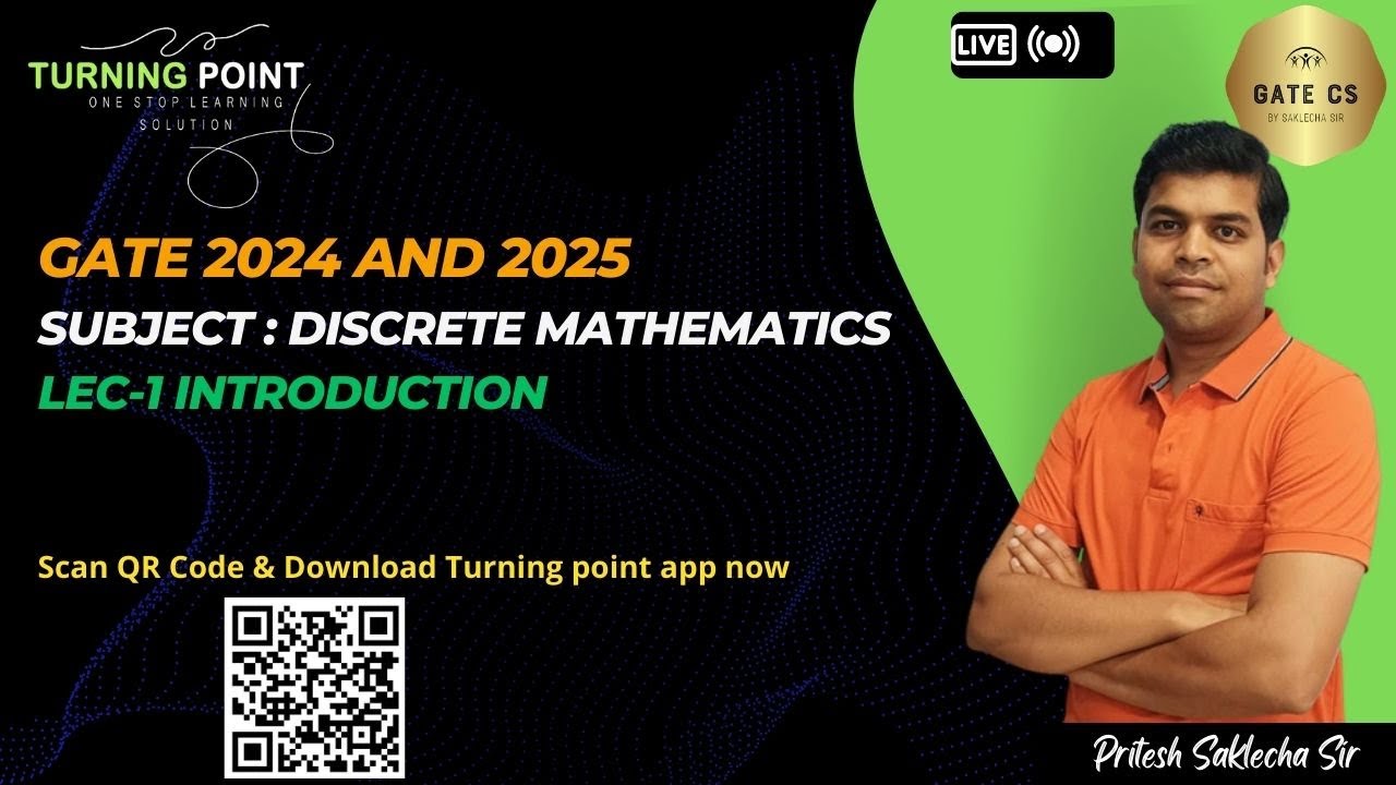 Lec 1 Introduction Discrete Mathematics Gate 2024 And 2025 Pritesh Saklecha Sir Youtube 9644