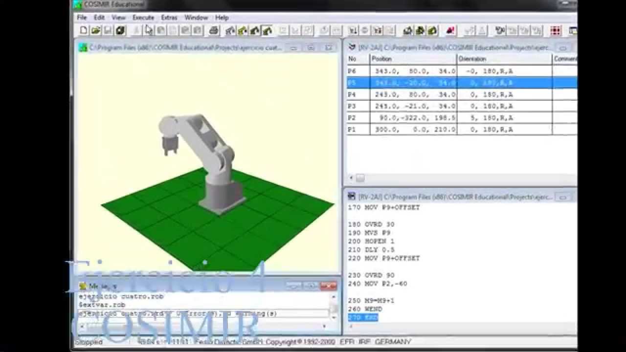 Ejercicio 4 Melfa Basic Cosimir - YouTube