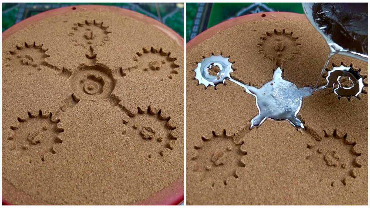 Metal casting new crafts and molding from metal smelting - YouTube