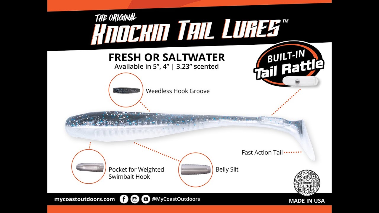 Knockin Tail Lures - Paddle Tail With A BUILT IN TAIL RATTLE! - YouTube