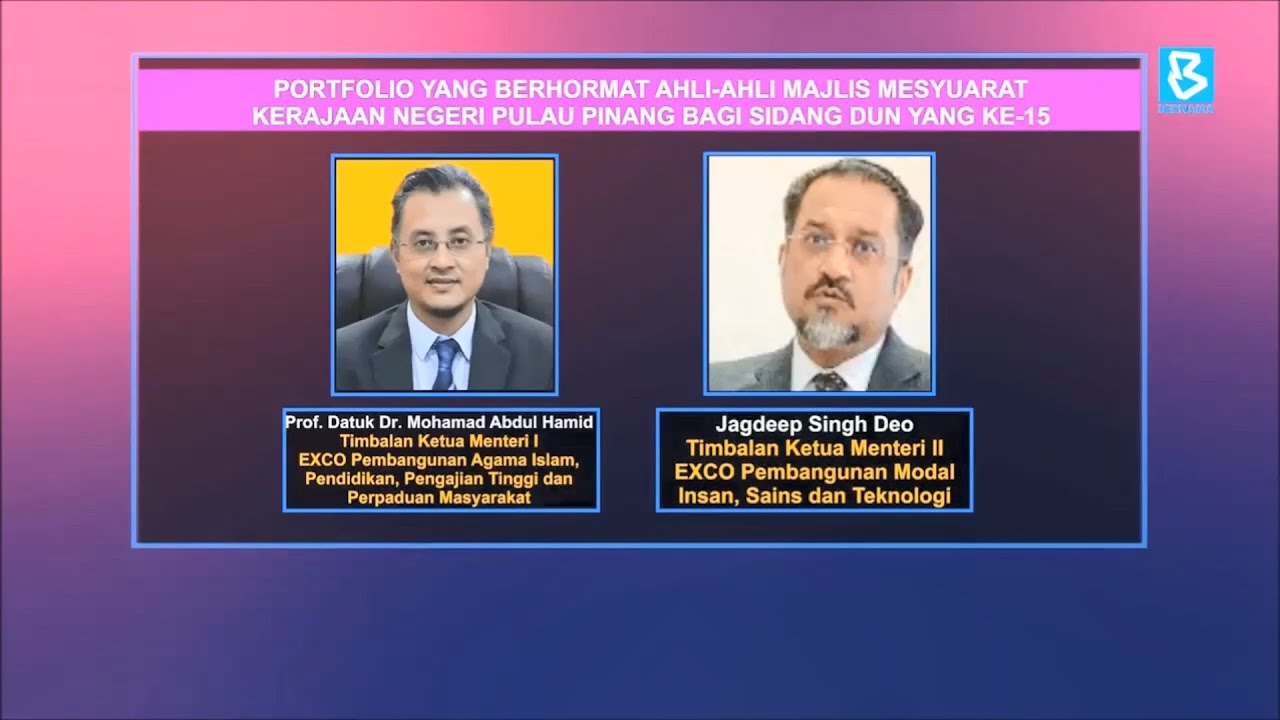 Senarai Exco Pulau Pinang baharu - YouTube