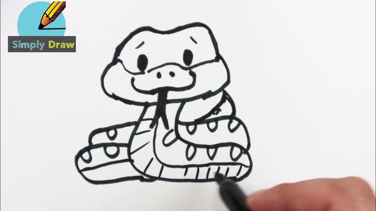 How to Draw a cute Snake Easy || Cute Drawings - YouTube