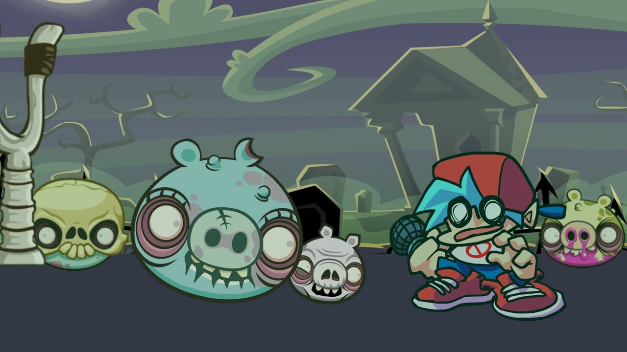 FNF vs Zombie Pigs (Angry Birds) - YouTube