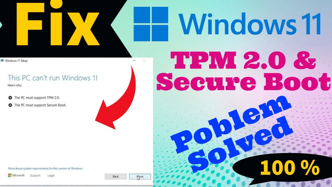 Fix TPM 2.0 and Secure Boot Problem In Windows 11 | LN TechNode - YouTube