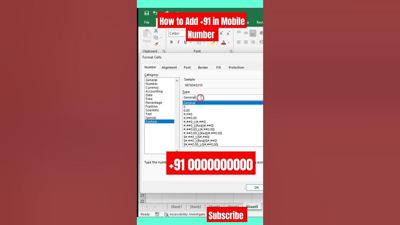 How To Add Country Code Before A Number In Microsoft Excel Shortvideo Youtube