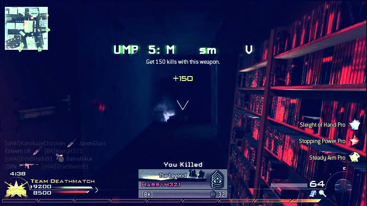 MW2 UMP Kill Feed +400 Multikill - YouTube
