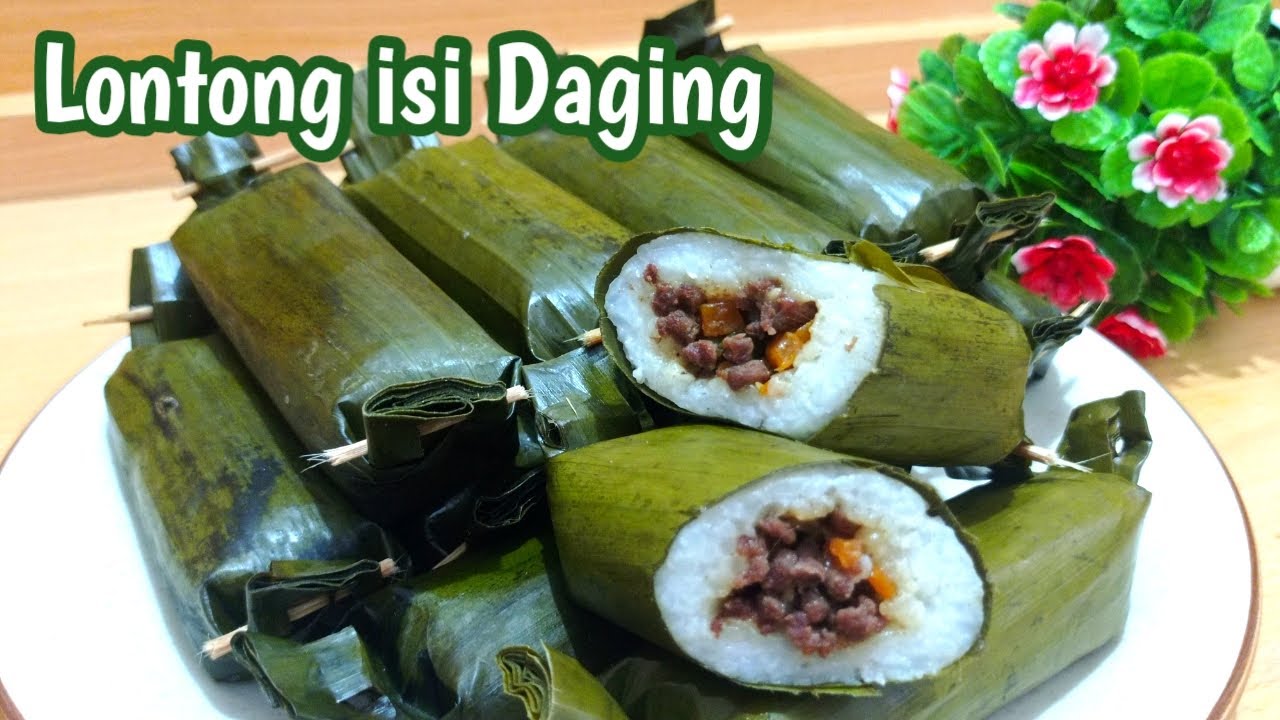 Resep LONTONG ISI DAGING || Arem Arem Daging Sapi - YouTube