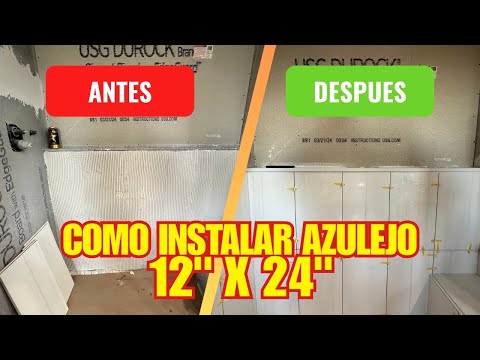 Cómo Terminar De Preparar La Pared De Ducha y Poner Azulejo de 12" x 24 ...