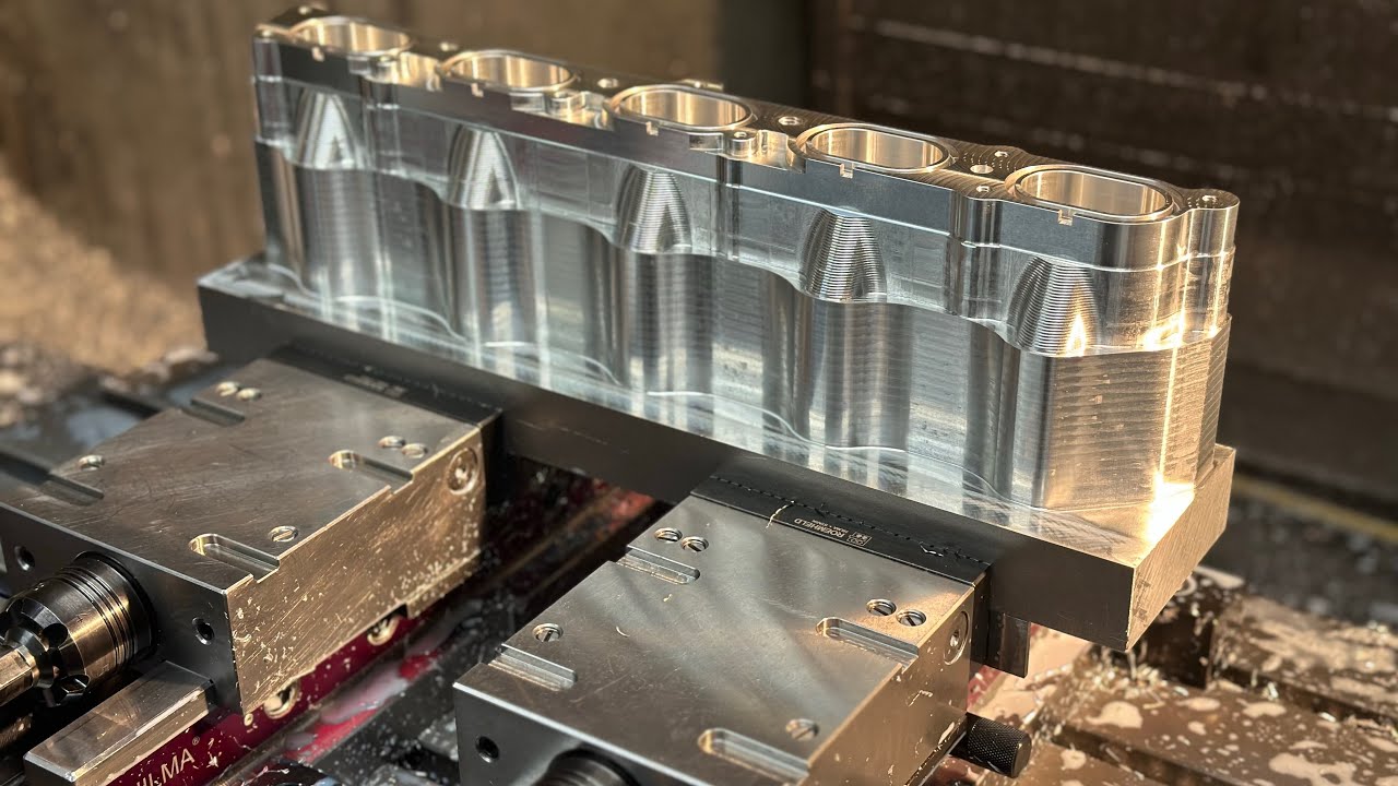 Machining Billet Aluminium Intake Runners pt1 - YouTube