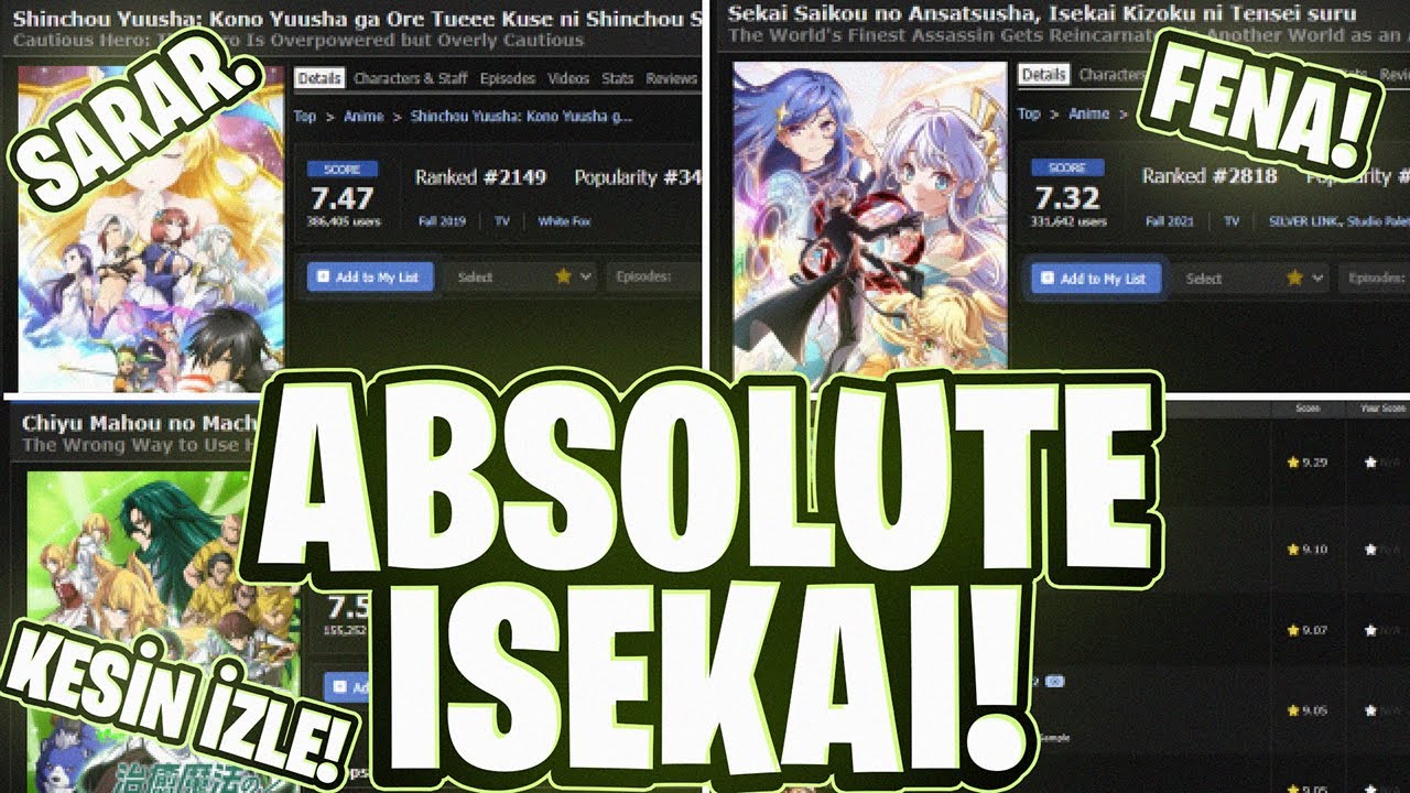 EN İYİ İSEKAİ TÜRÜ ANİMELER | Anime Öneri - YouTube