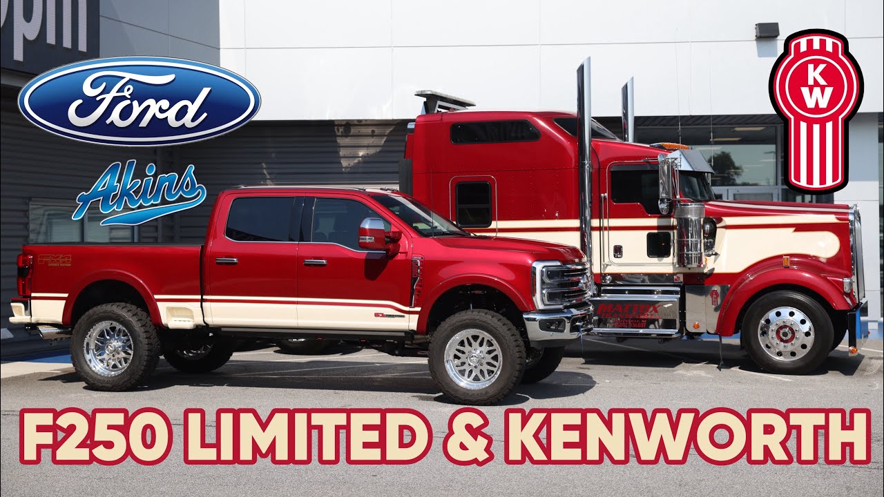 CUSTOM 2024 Ford F250 LIMITED & Matching KENWORTH Truck - YouTube