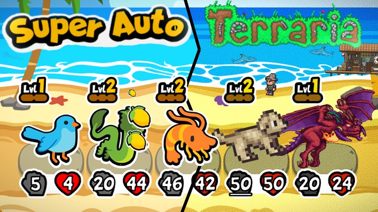 TERRARIA ANIMALS ONLY In Super Auto Pets! - YouTube