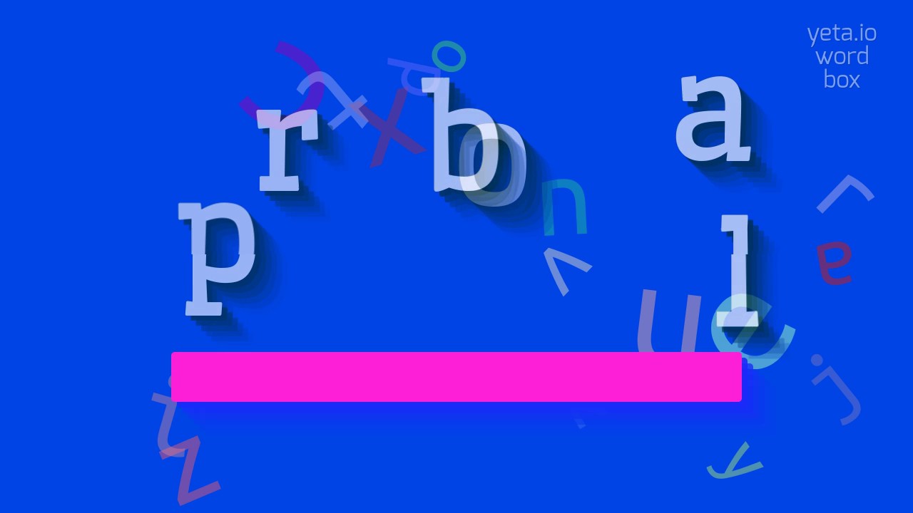 PROBAL - HOW TO SAY PROBAL? #probal - YouTube
