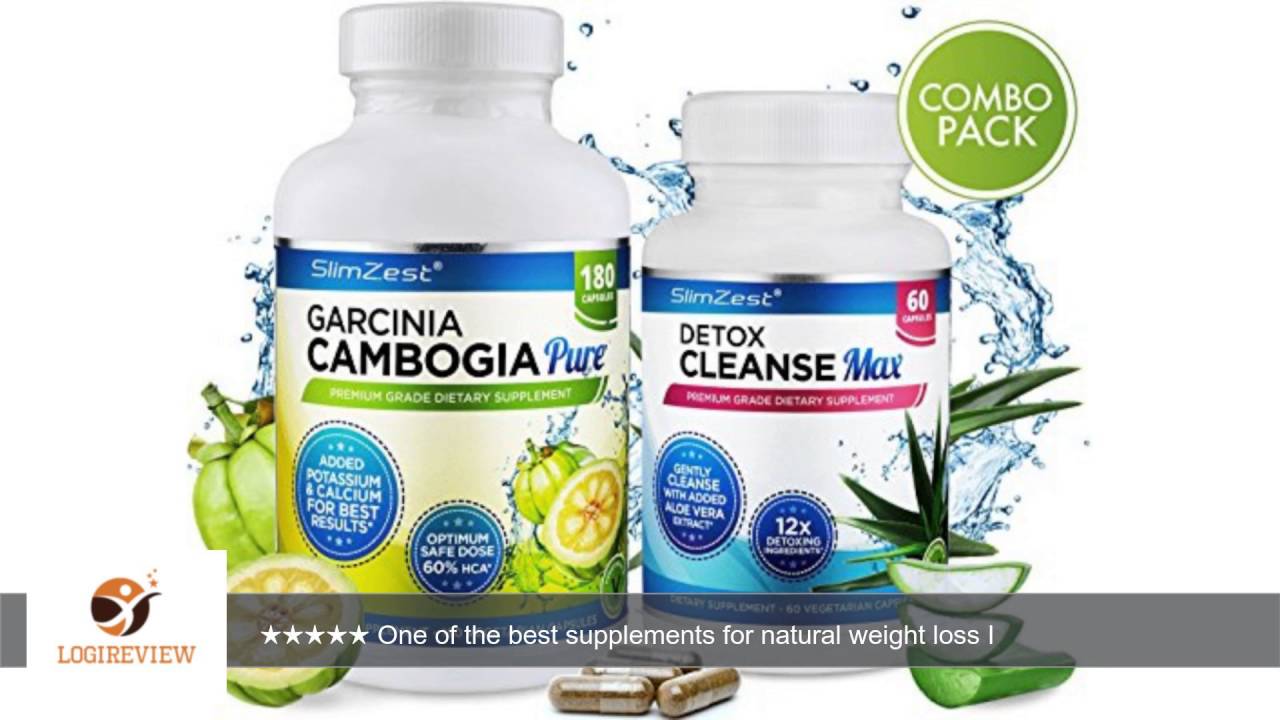 SlimZest Garcinia Cambogia Pure (180 Capsule) and Detox Max (60 Capsule ...