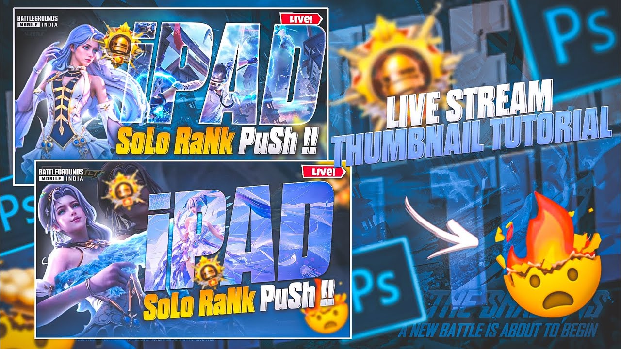 HOW TO MAKE LIVE STREAM THUMBNAIL 😤 || LIVE STREAM THUMBNAIL TUTORIAL 😎 ...