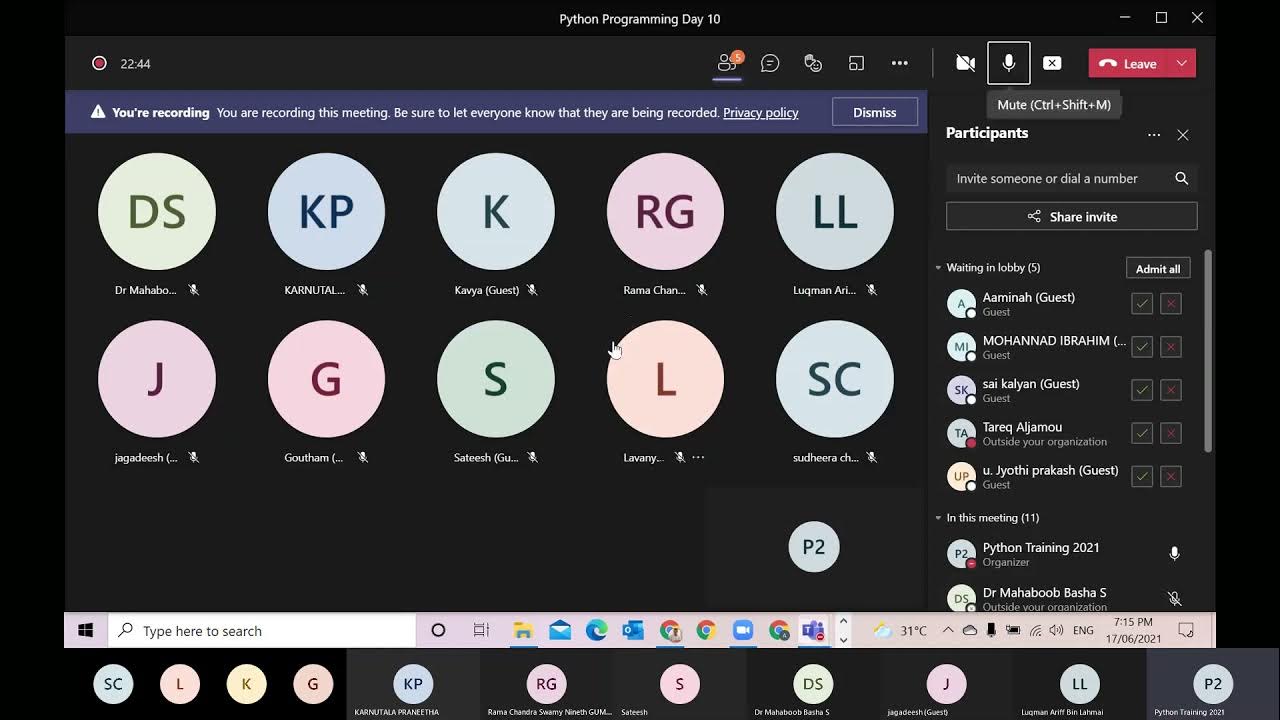 Python Programming Lecture 10 - List,Tuples - YouTube