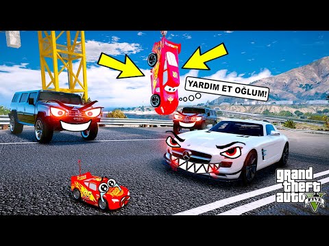 KÜÇÜK ŞİMŞEK MCQUEEN BABASINI MAFYA MERCEDES'TEN KURTARIYOR! - GTA 5