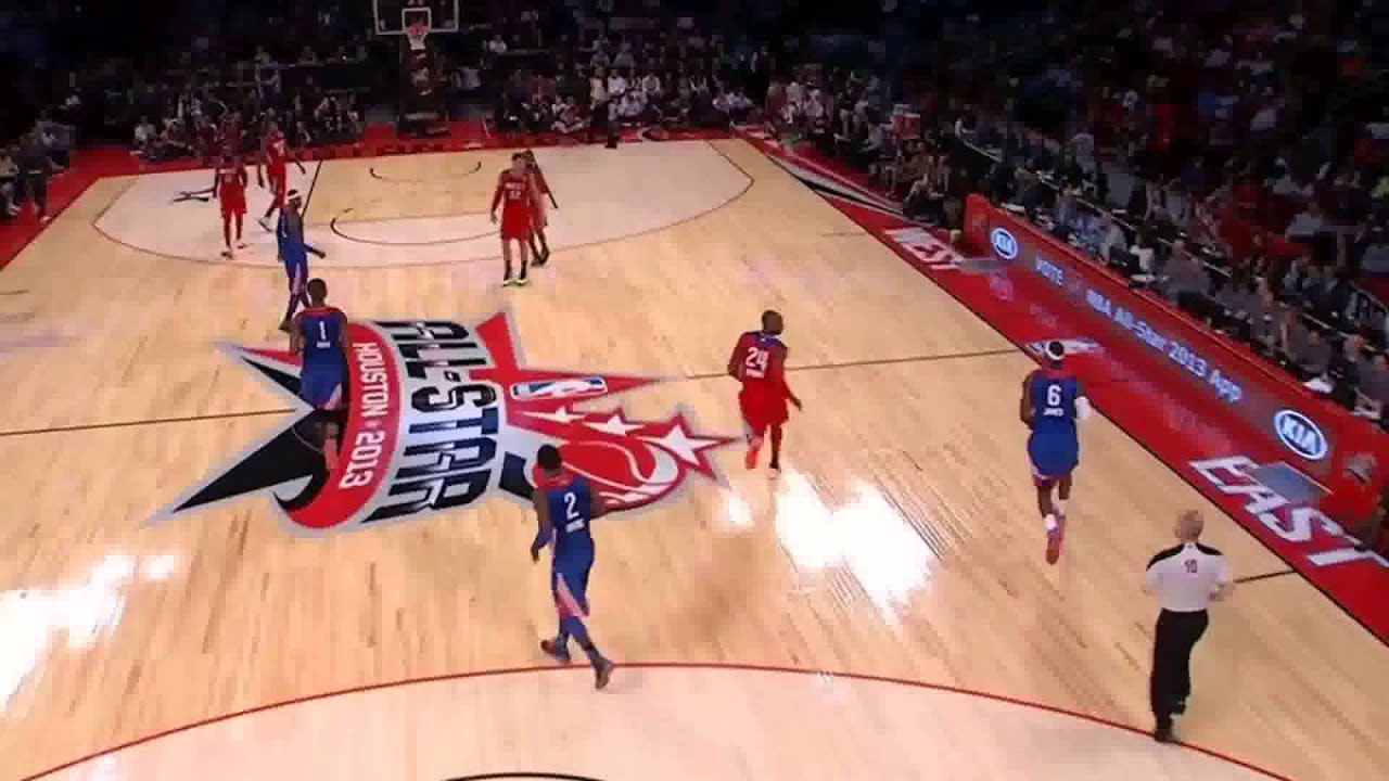 Kobe crosses Bosh over then Blocks Lebron James - YouTube