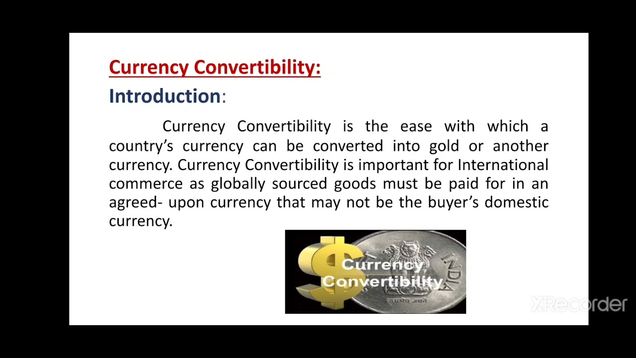 Currency Convertibility, Capital Account Convertibility.. 101 - YouTube