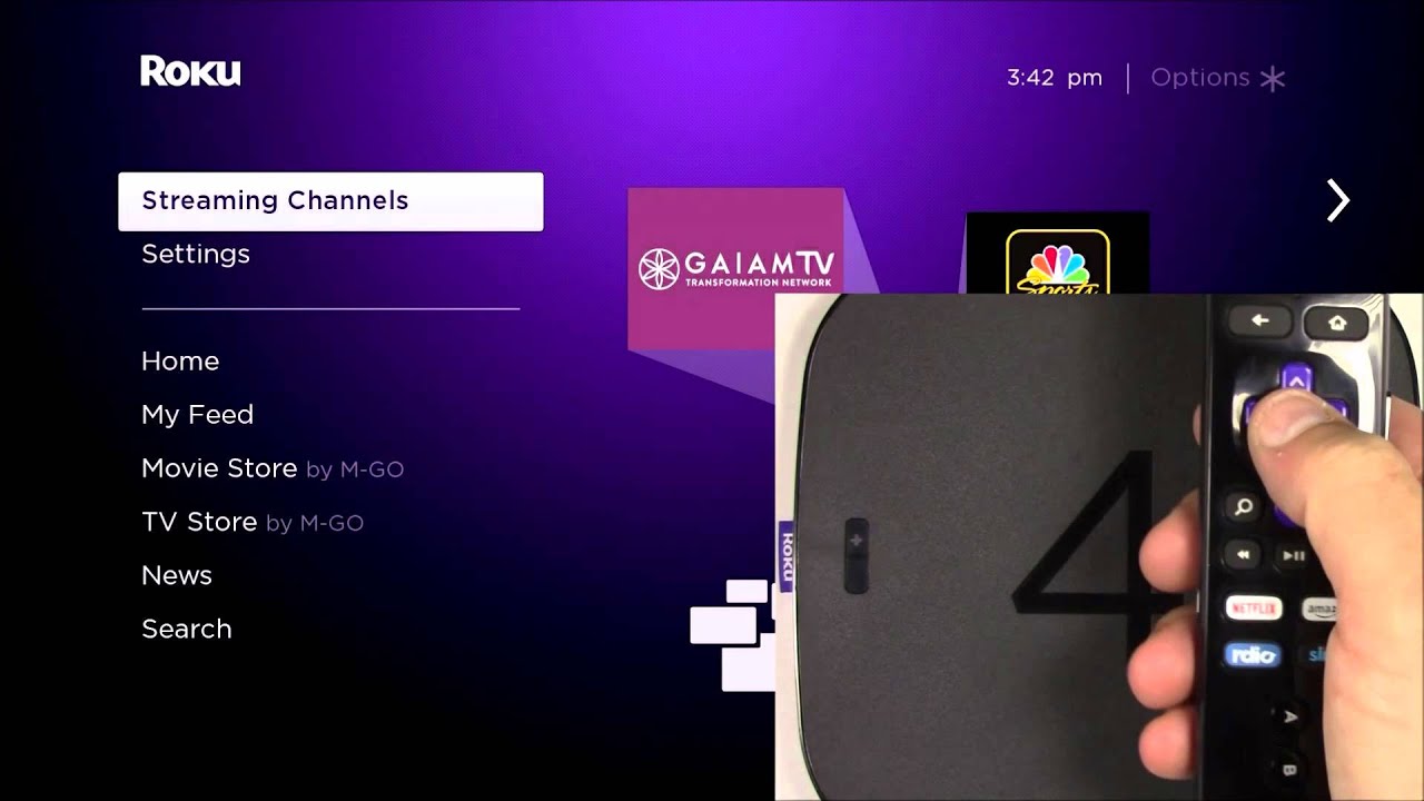 Rebooting The Roku 4 (Model 4400) 4K UHD Using Only The Remote - YouTube