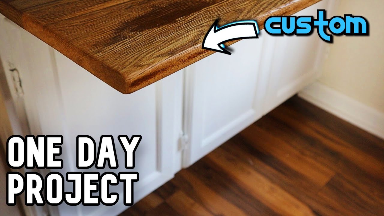 ONE DAY PROJECT: Custom Desk in our Mobile Home Living Room - YouTube